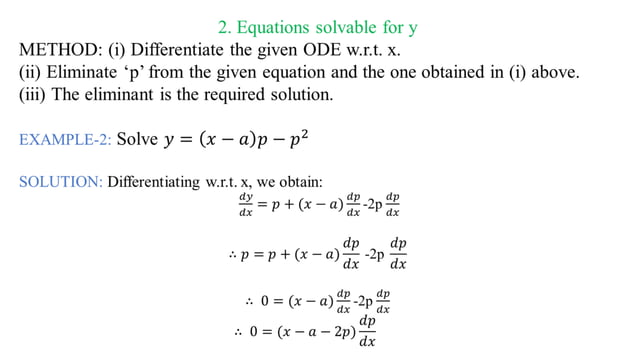 1-Differential-equations-first-order-higher-degree.pptx | Physics | Science