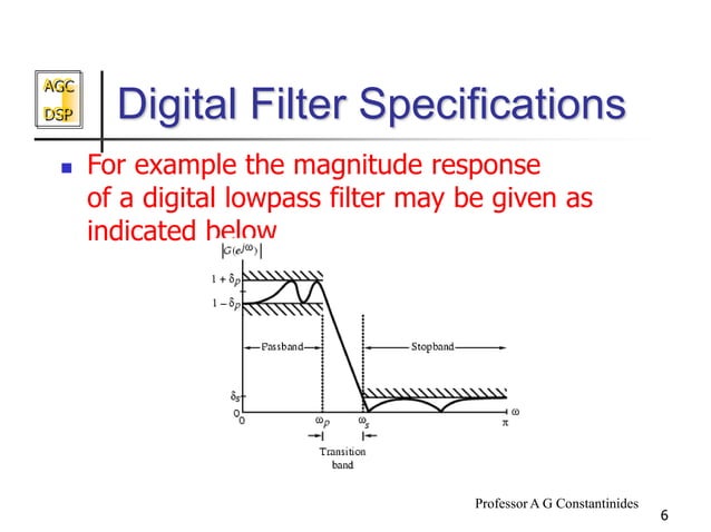DIGITAL FILTER SPECIFICATIONS AND MATHEMATICS.ppt