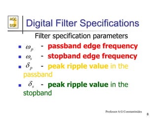 DIGITAL FILTER SPECIFICATIONS AND MATHEMATICS.ppt