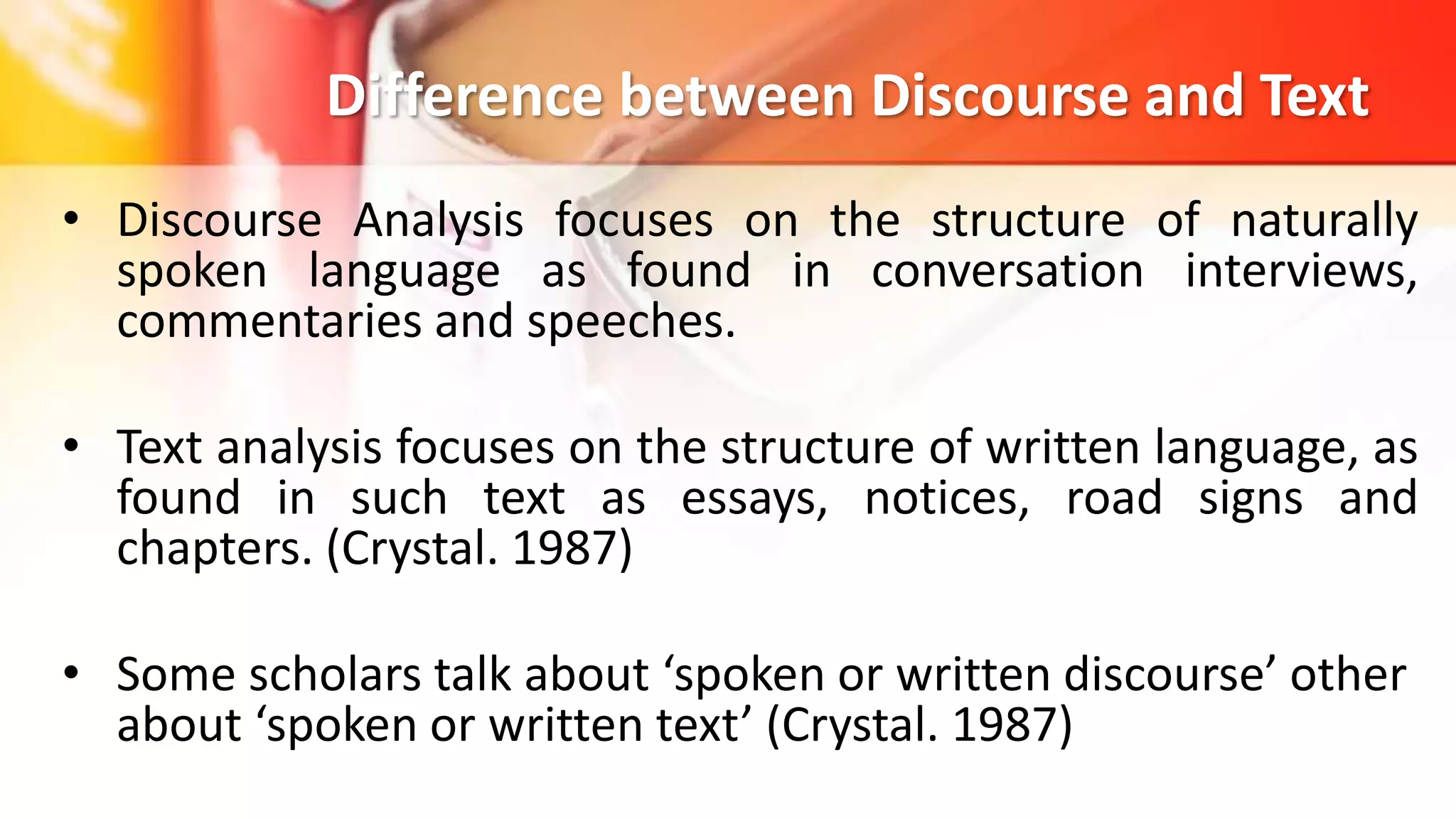 Discourse analysis | PPTX