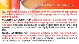 Discourse analysis | PPTX