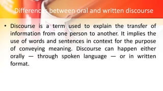 Discourse analysis | PPTX