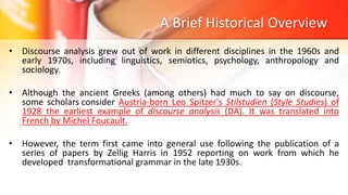 Discourse analysis | PPTX
