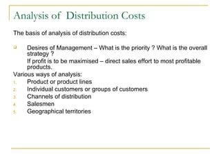 1 distribution cost analyis | PPT
