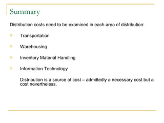 1 distribution cost analyis | PPT