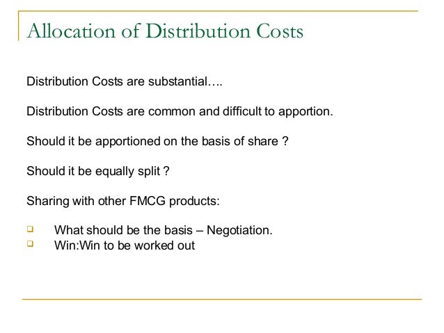 1 distribution cost analyis
