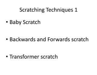 Dr Richard James: Scratching, what is it? | PPT