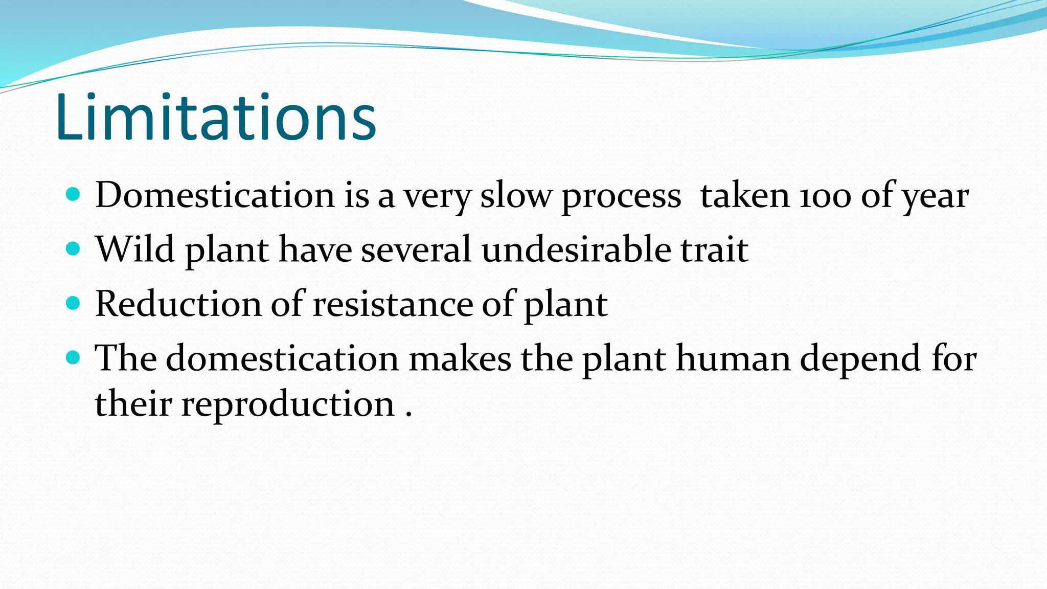 Domestication of plant breeding | PPTX