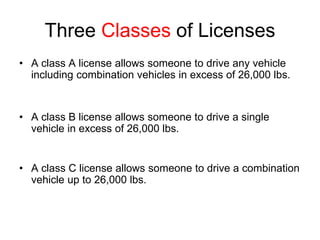 The Purpose of Driver Lincensing | PPTX | Auto Type | Automotive
