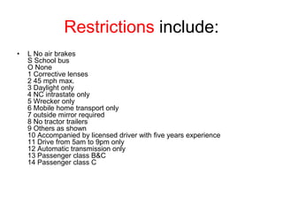 The Purpose of Driver Lincensing | PPTX | Auto Type | Automotive