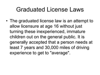 The Purpose of Driver Lincensing | PPTX | Auto Type | Automotive