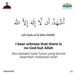 MAKSUD DALAM SOLAT: Dua Kalimah Syahadah (The Shahadah) MEANING IN SOLAT | PDF