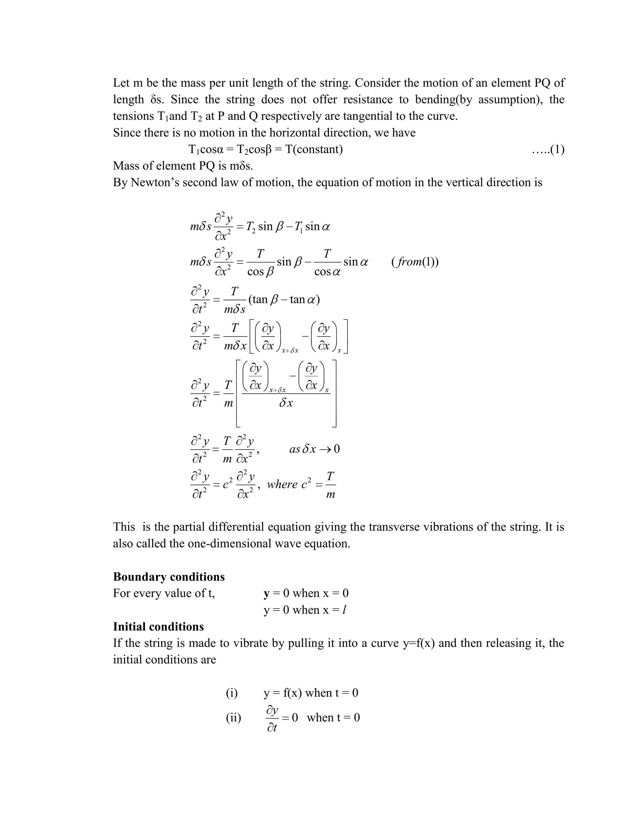 1 D Wave Equation Docx