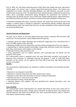 E - Procurement Report | DOCX