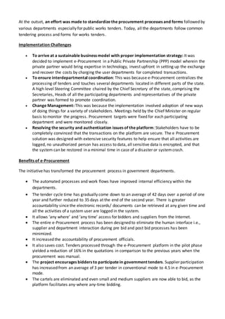 E - Procurement Report | DOCX