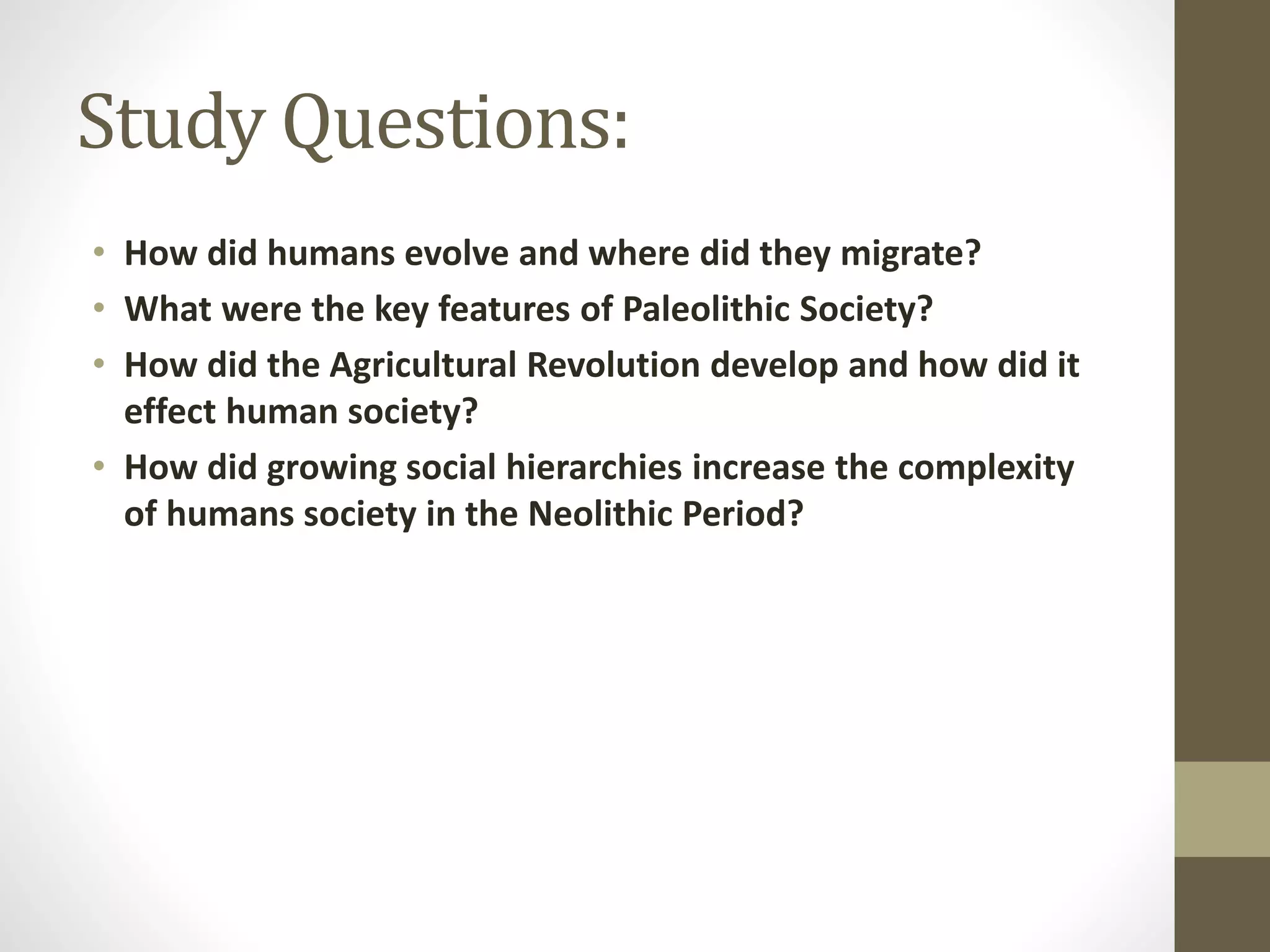 1 earliest human societies | PPT