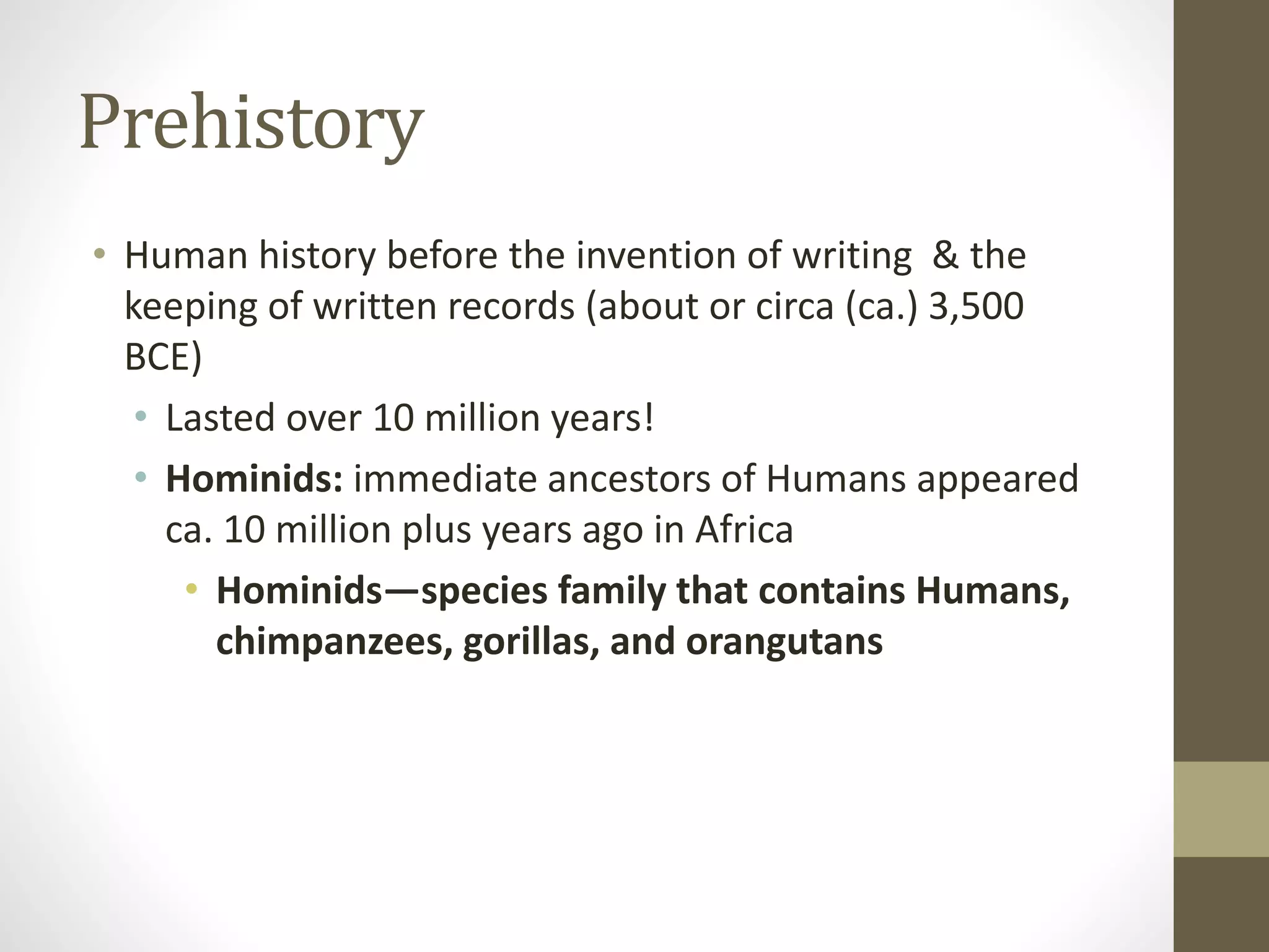 1 earliest human societies | PPTX | Geography | Science