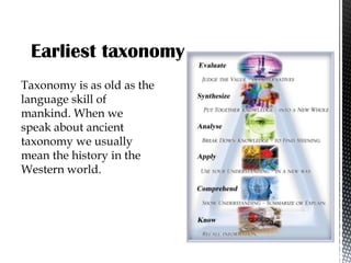 1. earliest taxonomy | PPTX