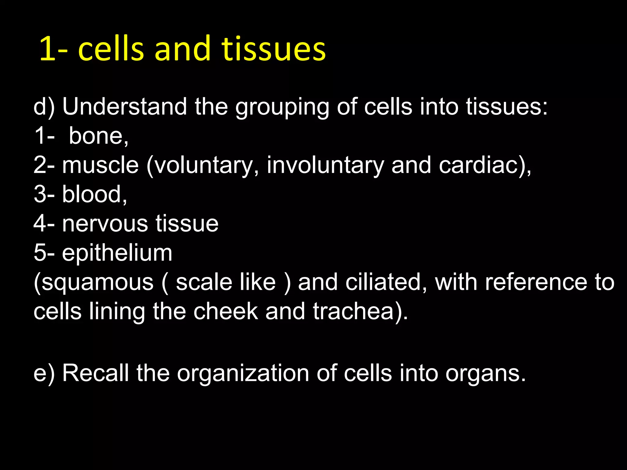1 edexcel igcse human biology -cell and tissues | PPT
