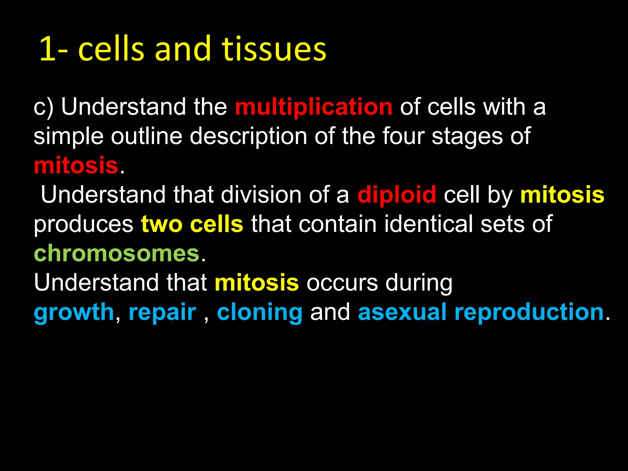 1 edexcel igcse human biology -cell and tissues | PPT