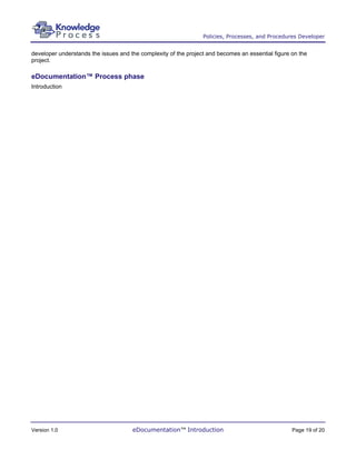 1. eDocumentation Process Introduction Phase | PDF