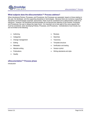 1. eDocumentation Process Introduction Phase | PDF