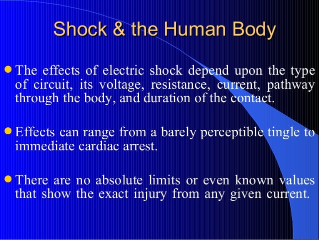 Electrical Shock Hazards Its Effects On Human Body