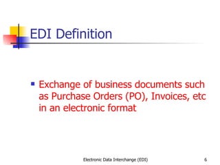 1 electronic data interchange (edi) | PPT
