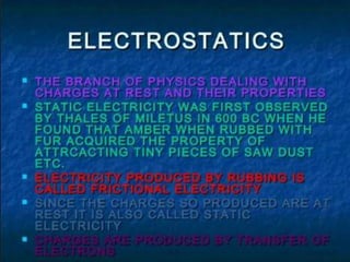 1 ELECTROSTATICS | PPTX