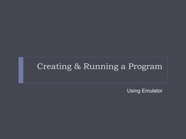 Introduction To EMU | PPTX | Programming Languages | Computing