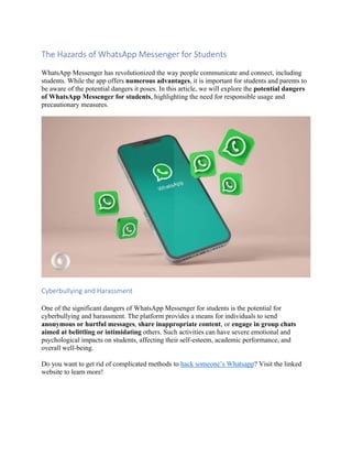 The risks of Whatsapp messenger for students | PDF