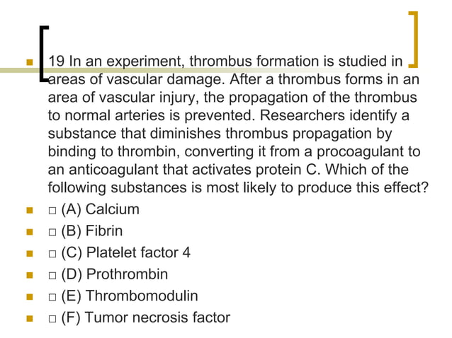 MCQs Hemodynamic Disorders, Thromboembolic Disease & Shock by DR ...