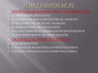 1º RX TEMA1 CARACTERIZACION DE EQUIPOS | PPTX