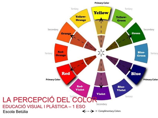 1 ESO - Visual i plàstica- La percepció del color | PPTX