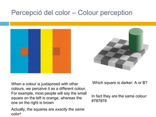 1 ESO - Visual i plàstica- La percepció del color | PPTX