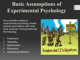 Ethical Principles and Basic Assumptions in Experimental Research ...