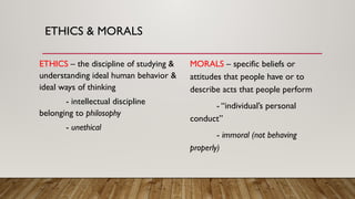 1-Ethics and Morality Presentation Powerpoint | PPTX