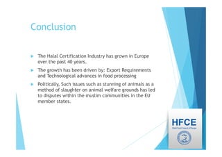 Halal Certification and on animal stunning | PDF
