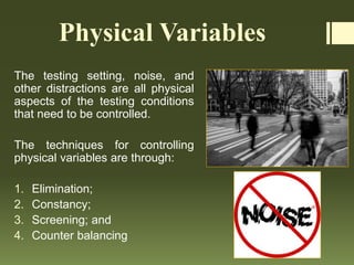 Extraneous Variables in Experiments | PPT
