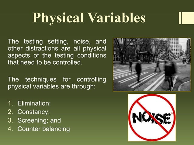 Extraneous Variables in Experiments | PPT