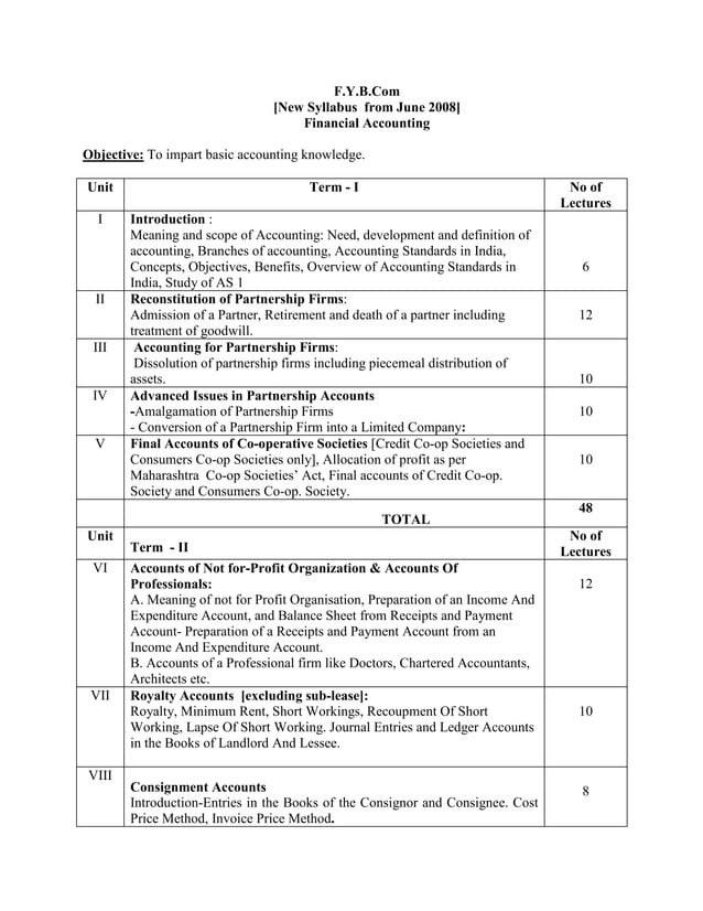 1. f.y.b.com syllabus