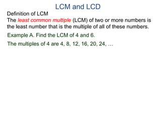 Least Common Denominator Definition