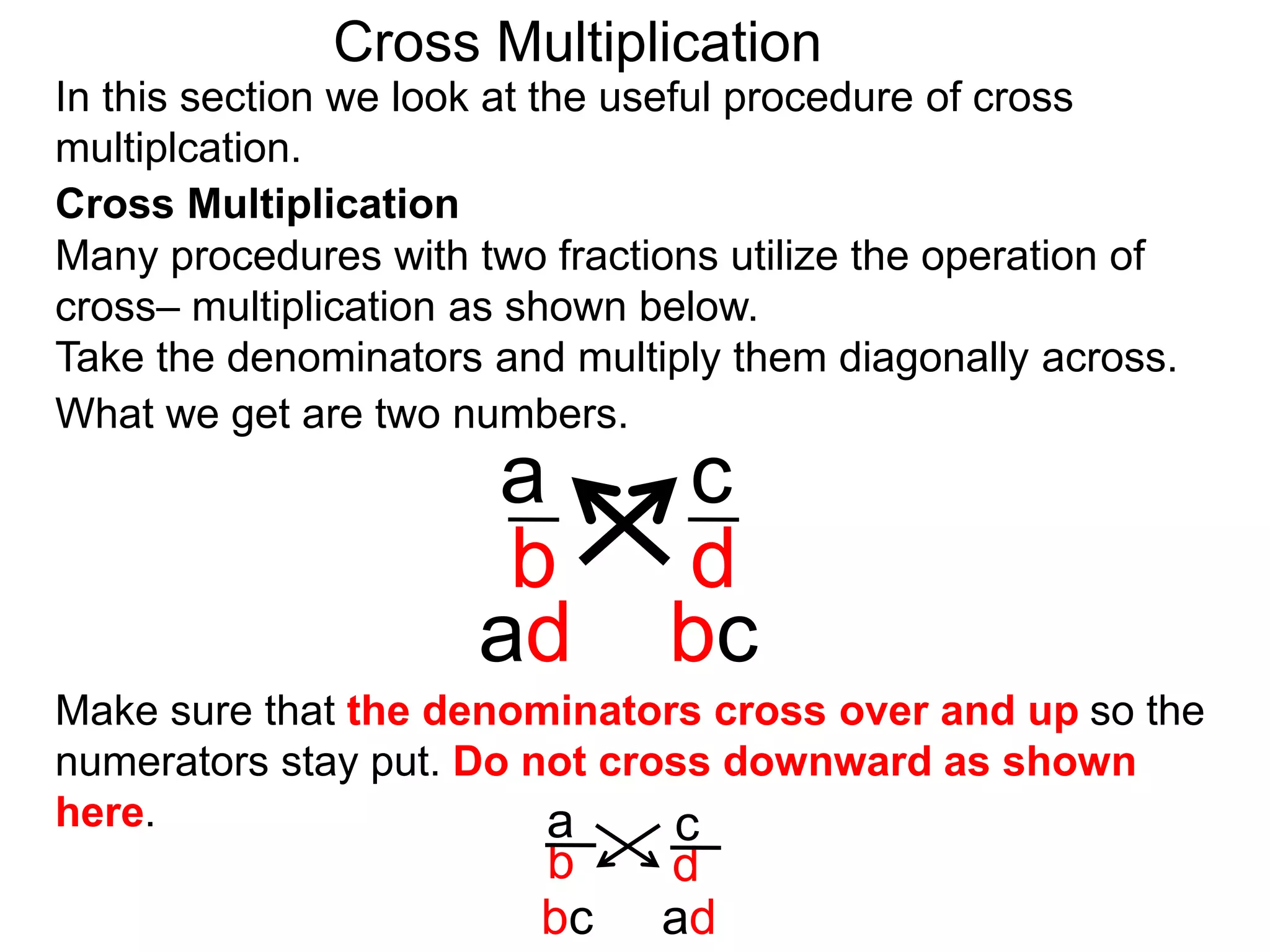 1 f7 on cross-multiplication | PPT