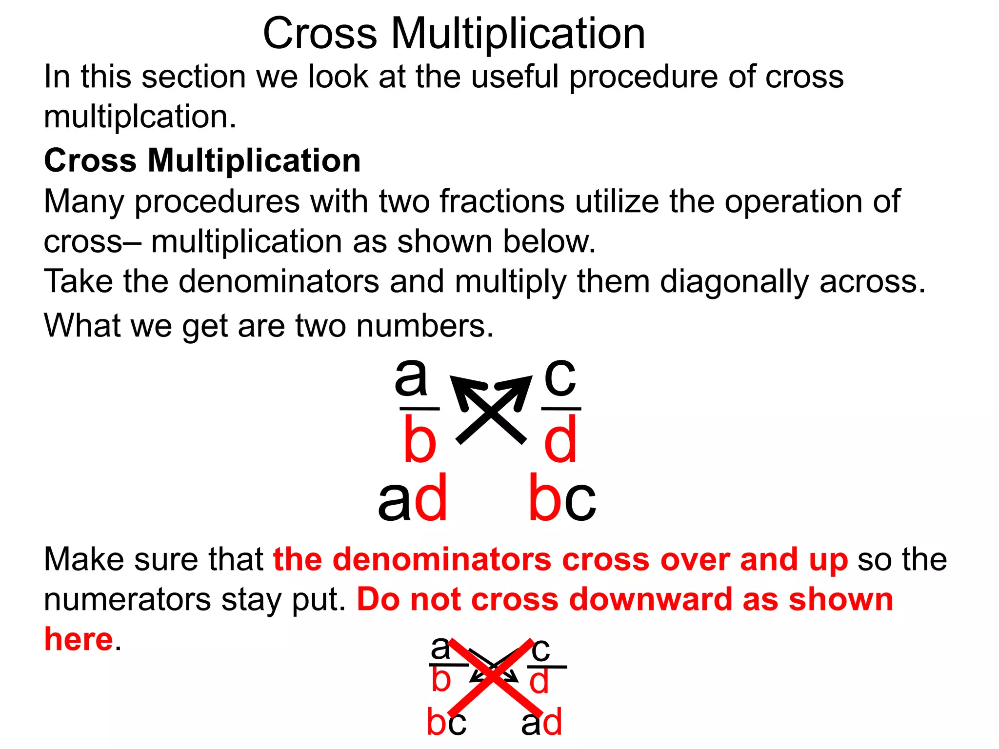 1 f7 on cross-multiplication | PPT