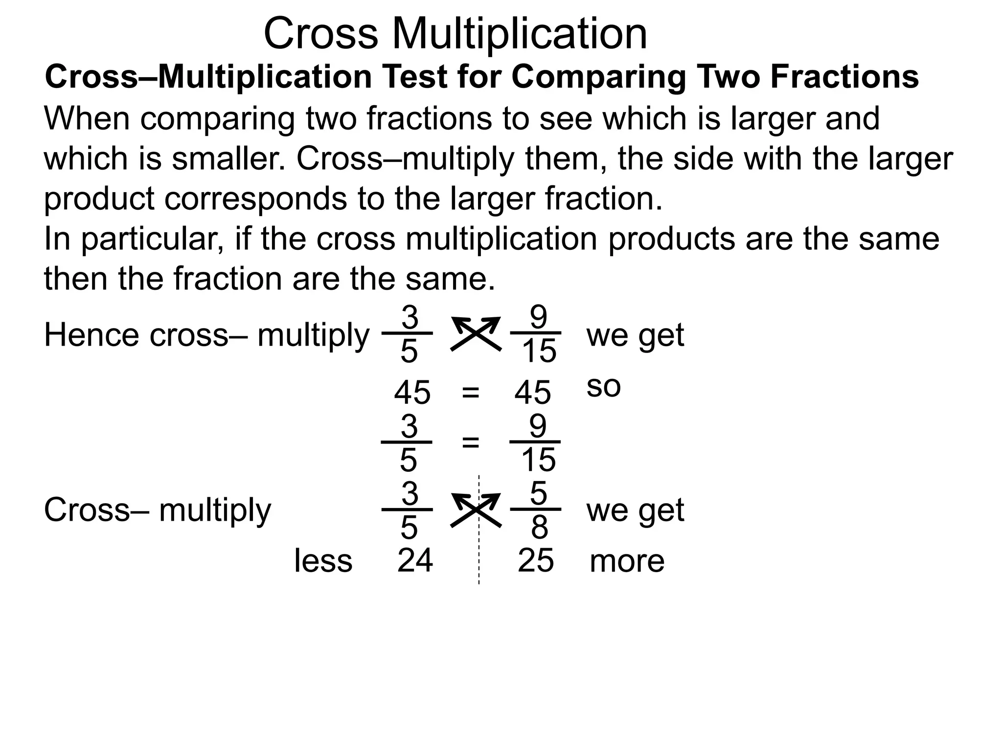 1 f7 on cross-multiplication | PPT