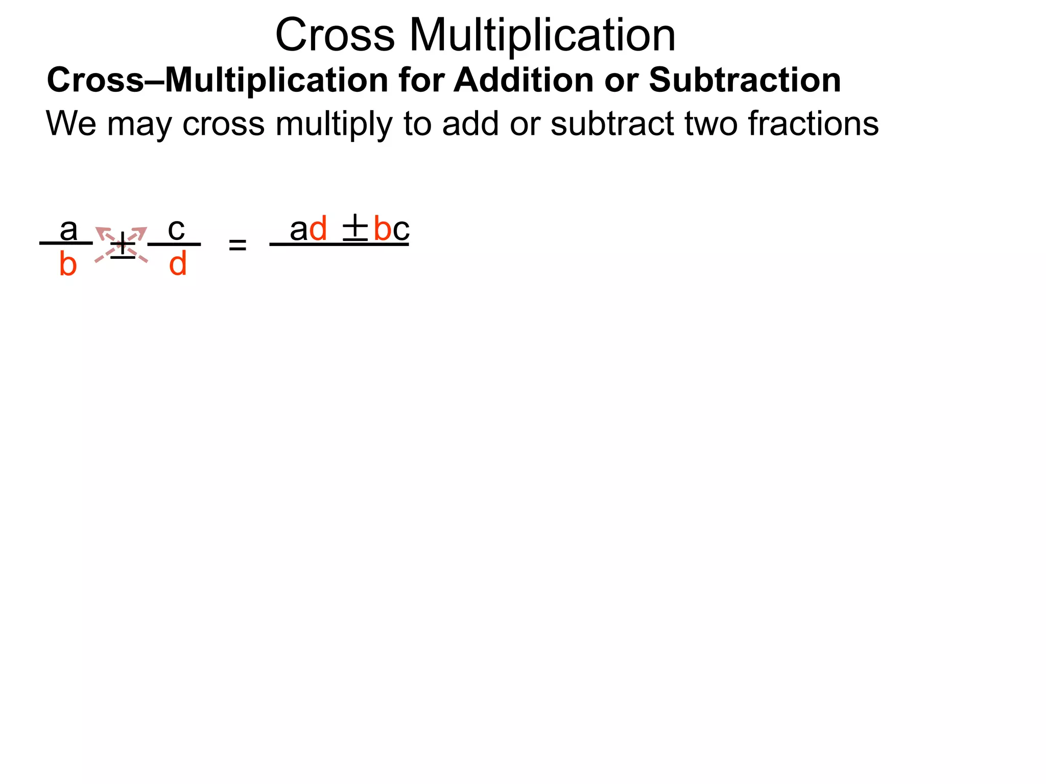 1 f7 on cross-multiplication | PPT
