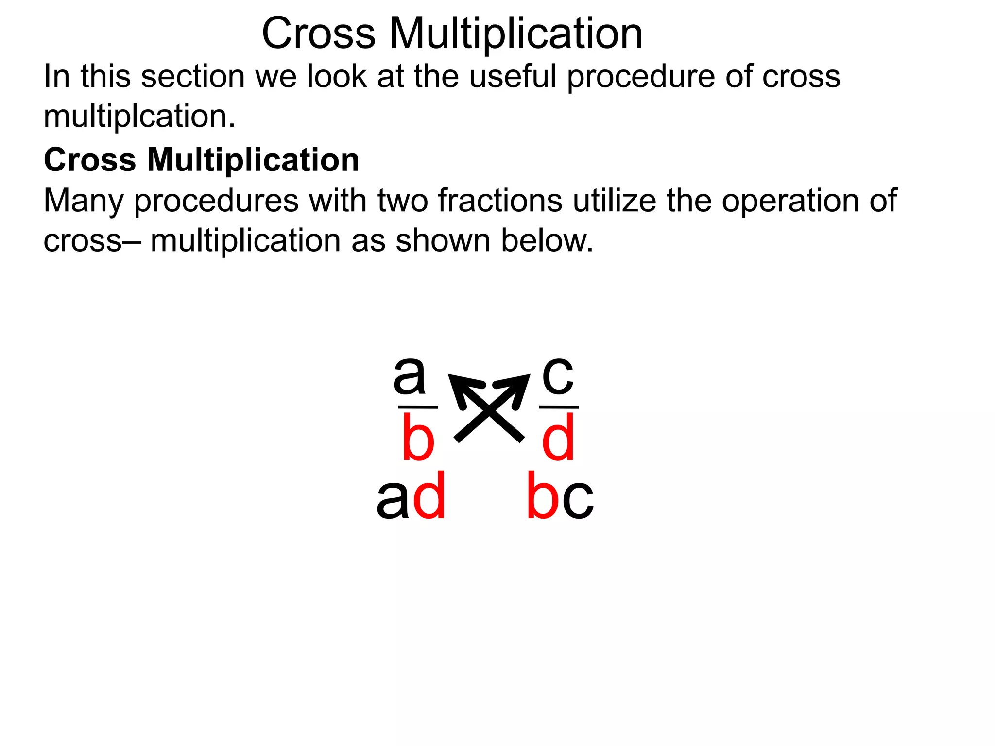 1 f7 on cross-multiplication | PPT