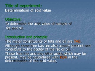 Fats and oils technology and advancements | PPT