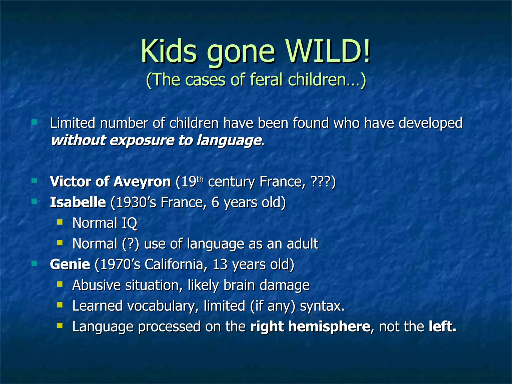 1 Feral Children Presentation | PPT