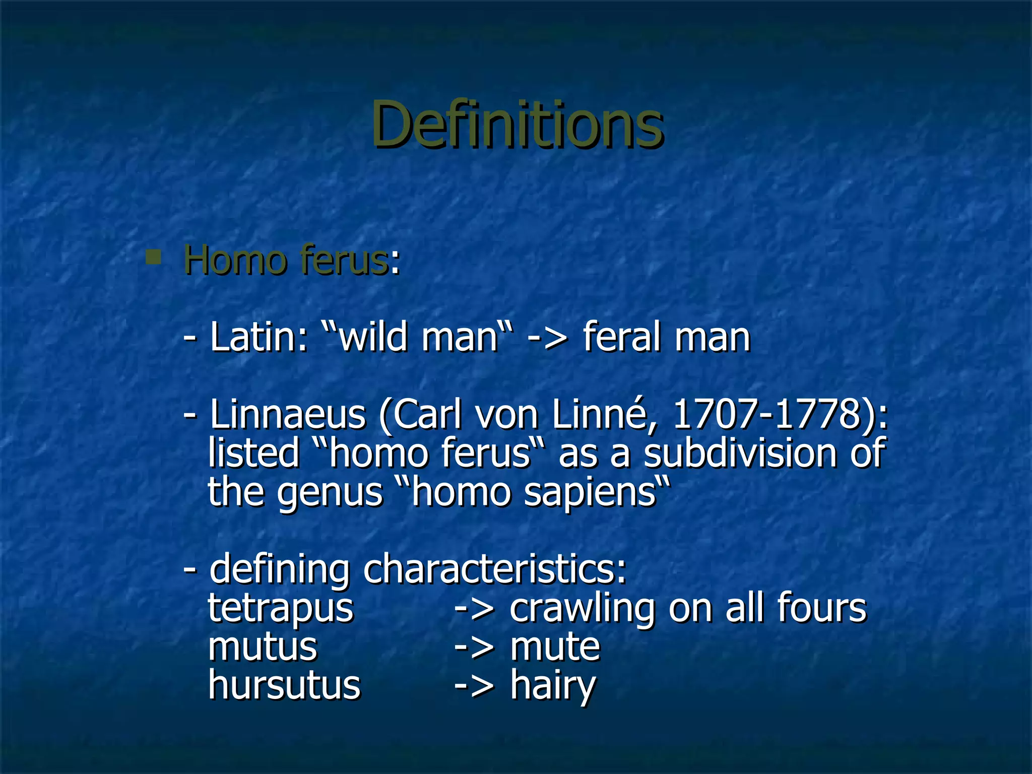 1 Feral Children Presentation | PPT